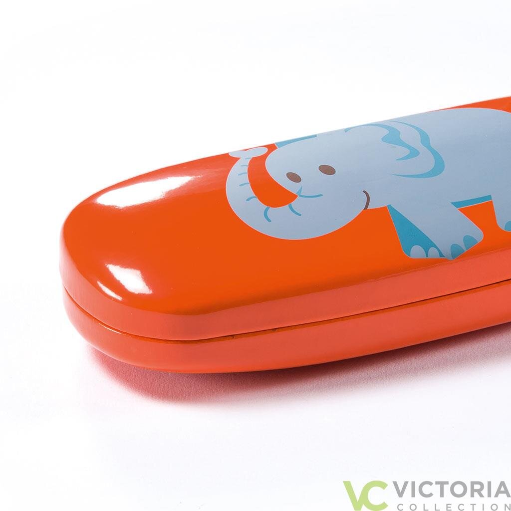 süßes Hartschalen - Brillenetui für Kinder "FARM" in Orange mit niedl